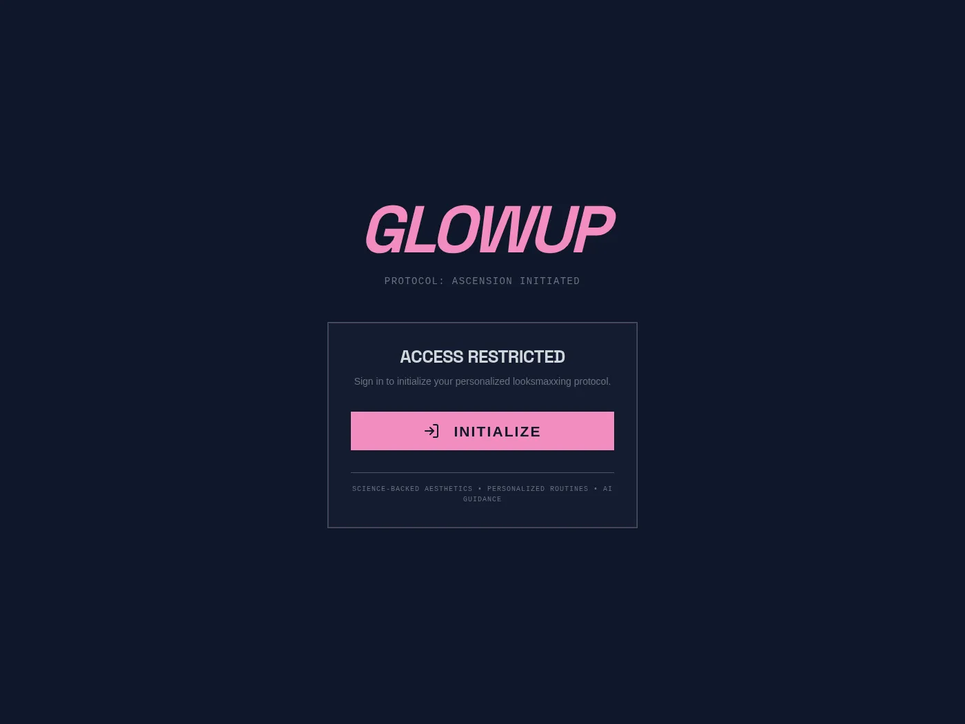 GlowUp Looksmaxxing App