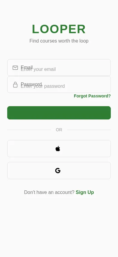 Looper Golf Discovery App