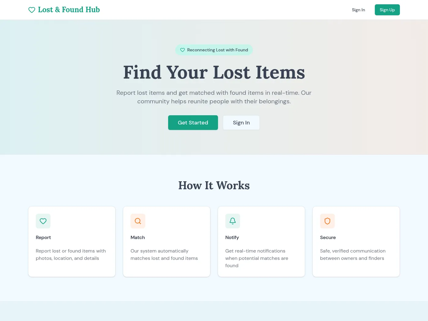Lost & Found Hub