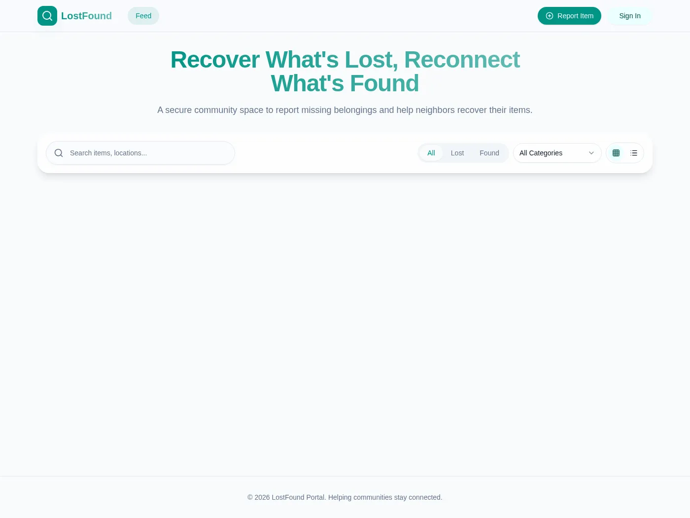 Lost & Found Portal