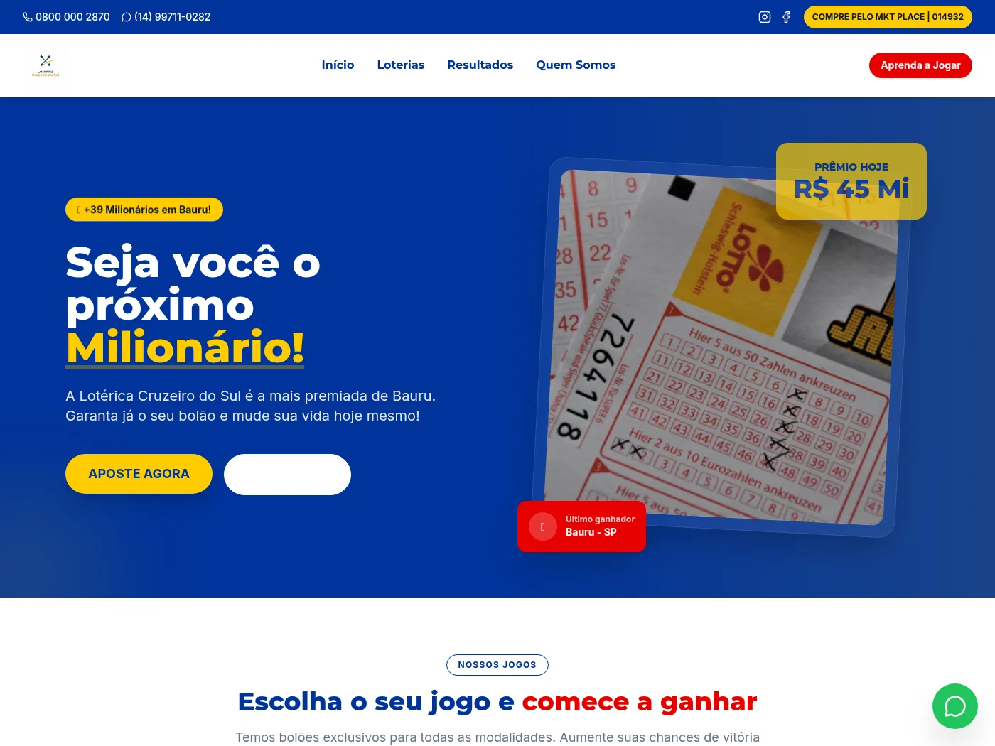 Lotérica Cruzeiro Clone
