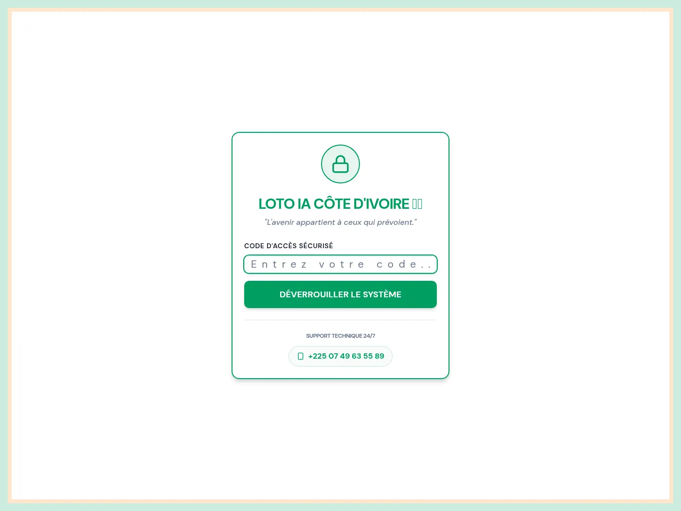 Loto Predictor Côte d'Ivoire