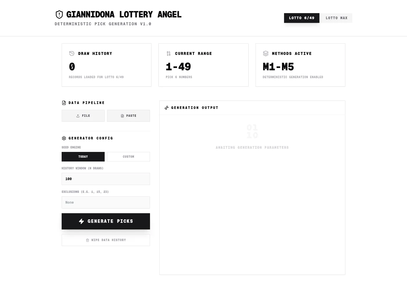 Lottery Angel Web App