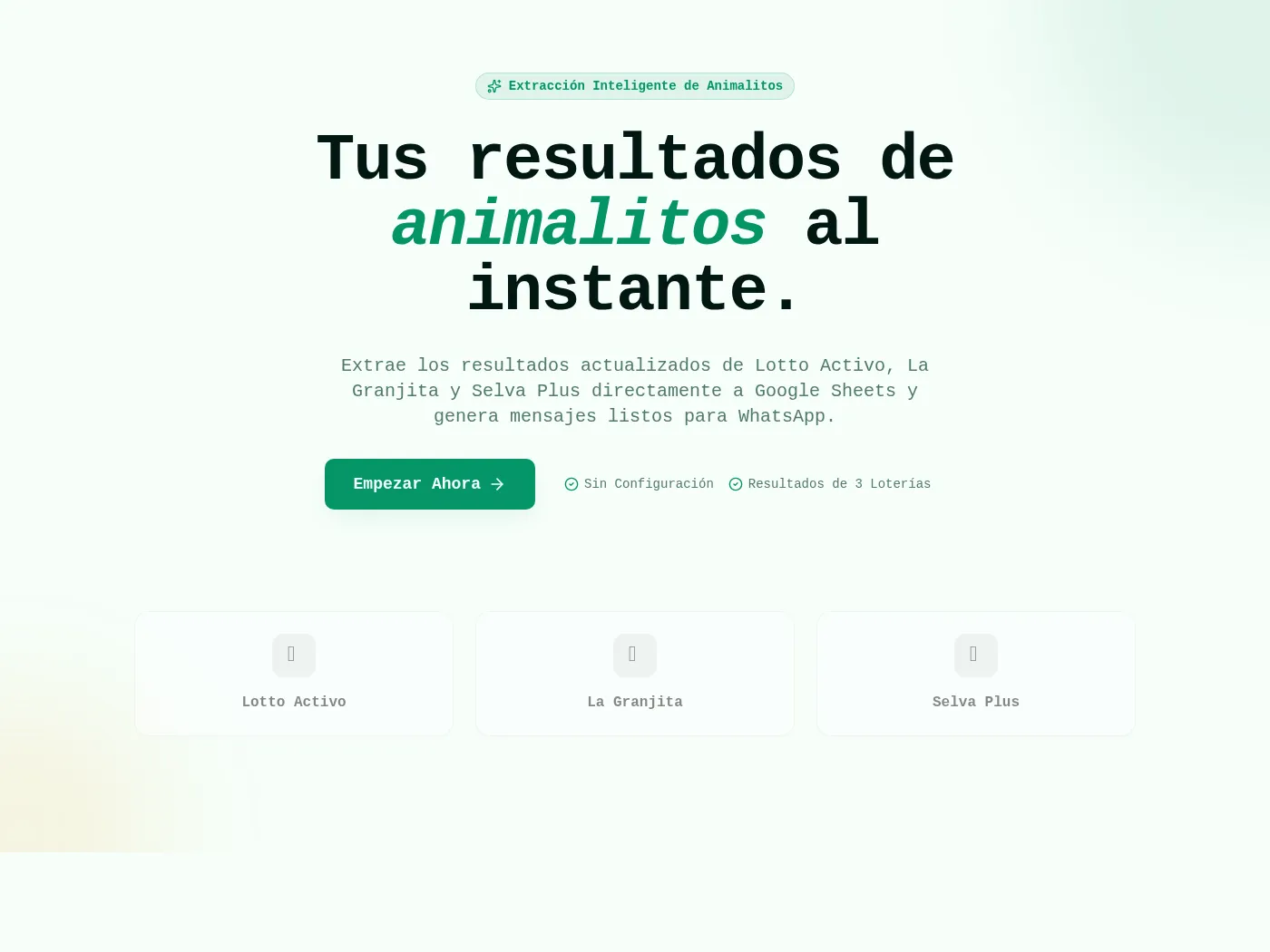 Lotería Animalitos Extractor