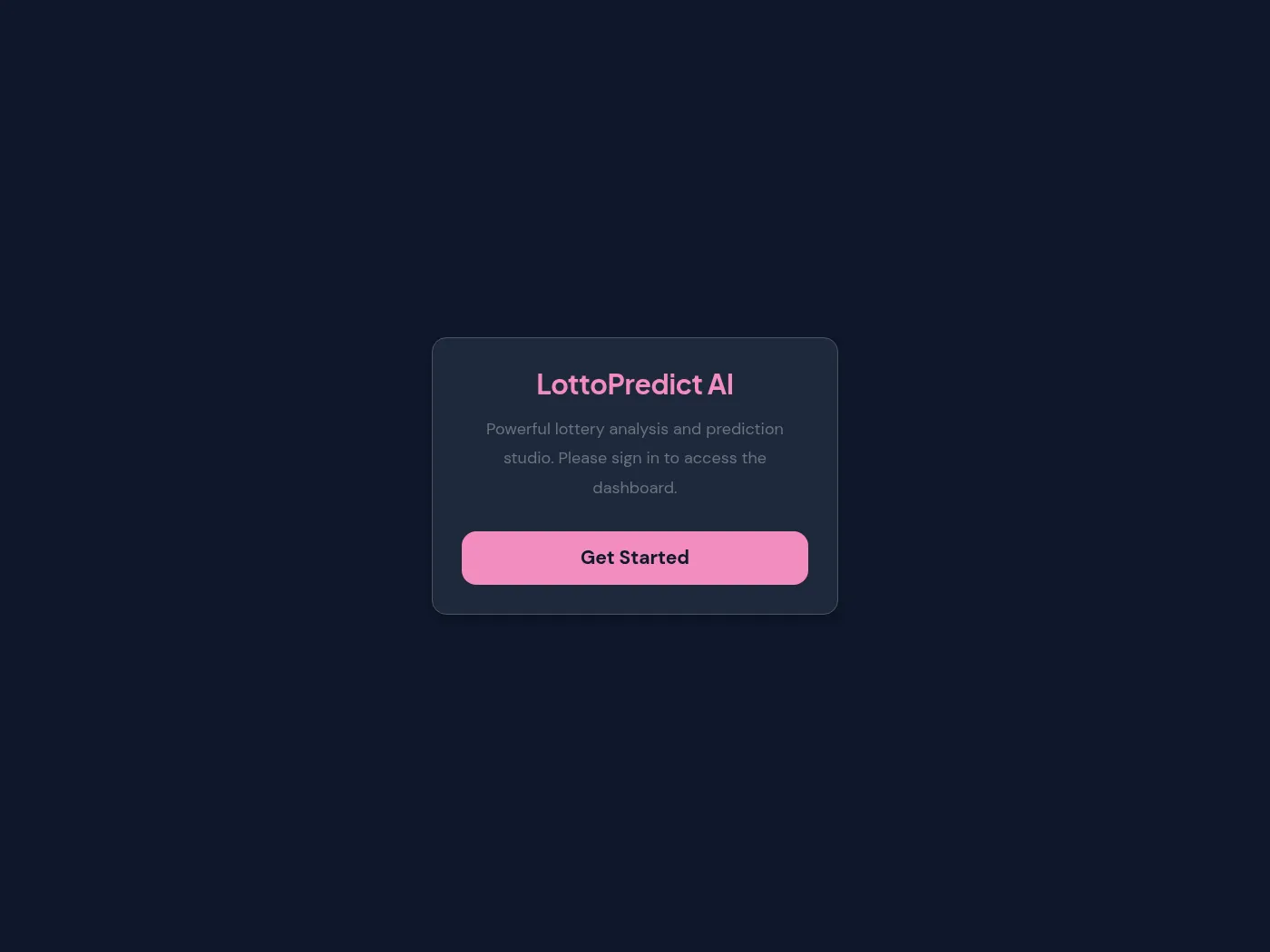 LottoPredict AI Studio