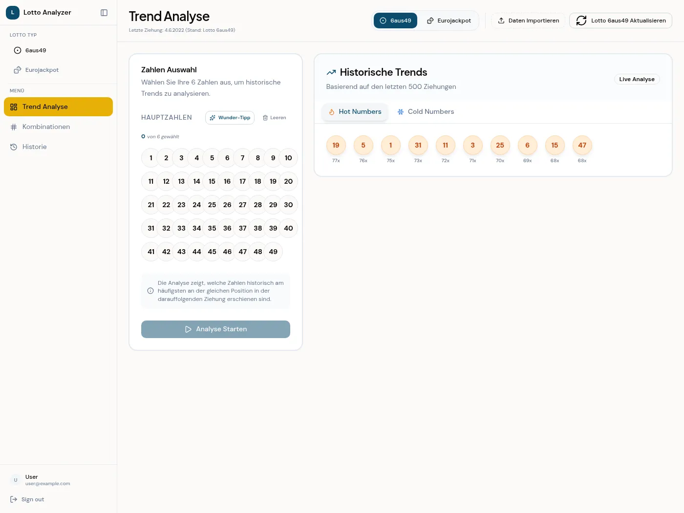 Lotto Trends Analyzer
