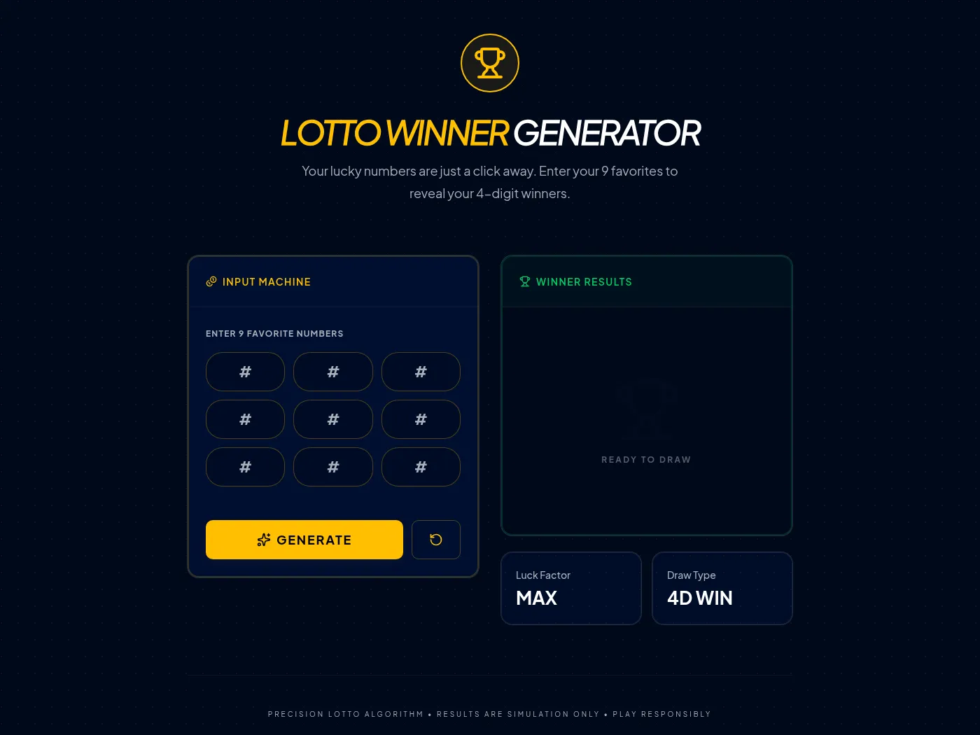 Lotto Winner Generator