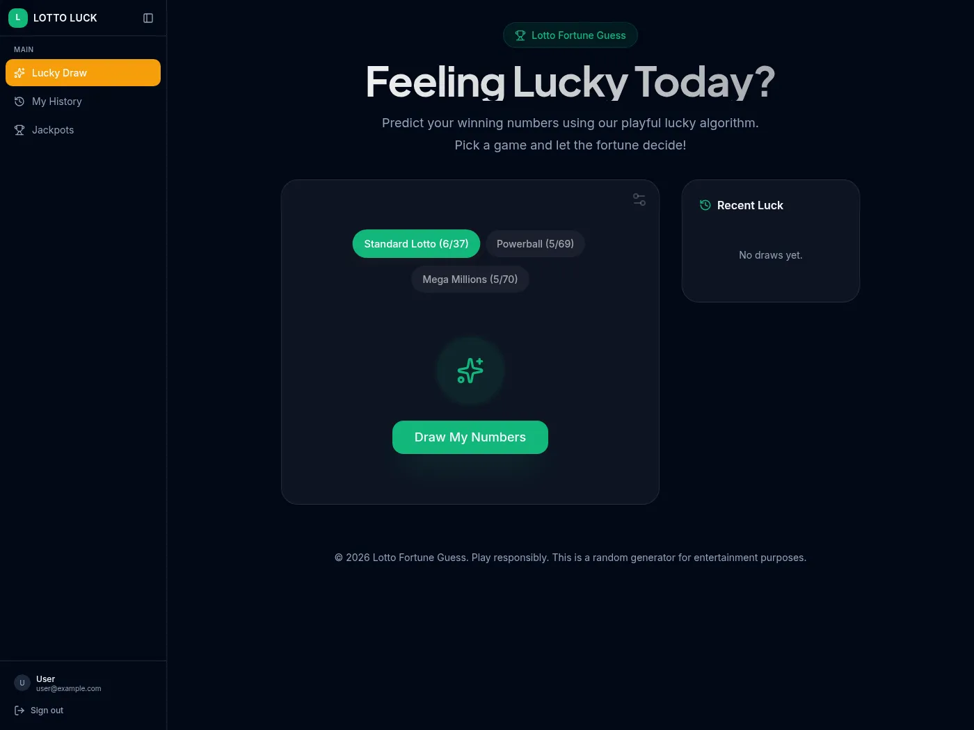 Lotto Number Guesser