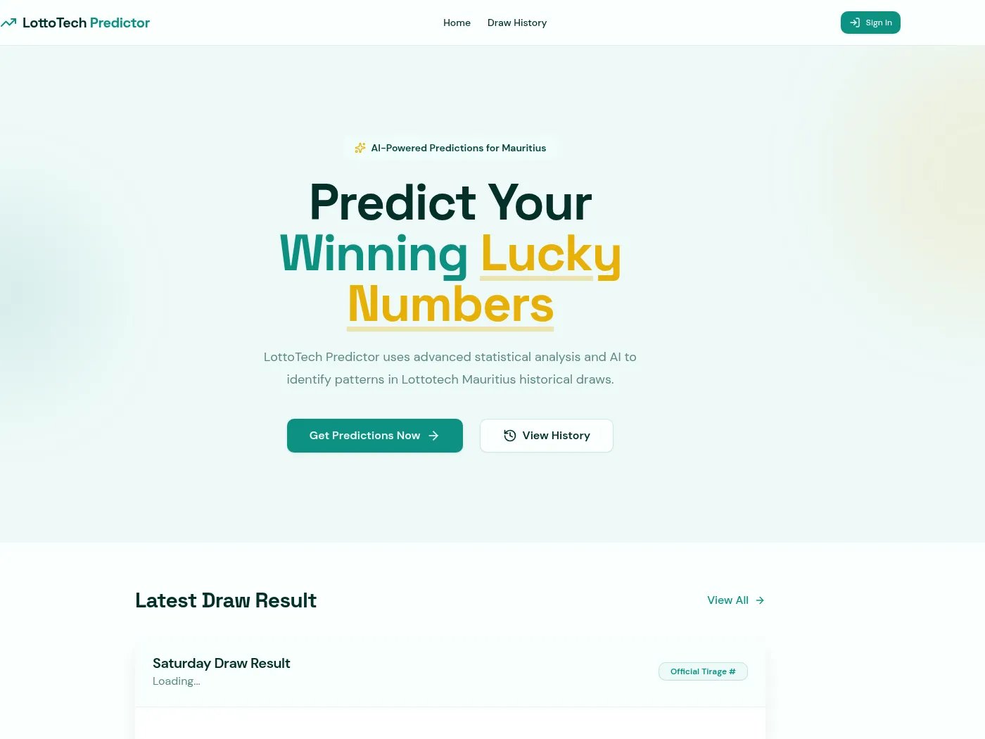 LottoTech Predictor