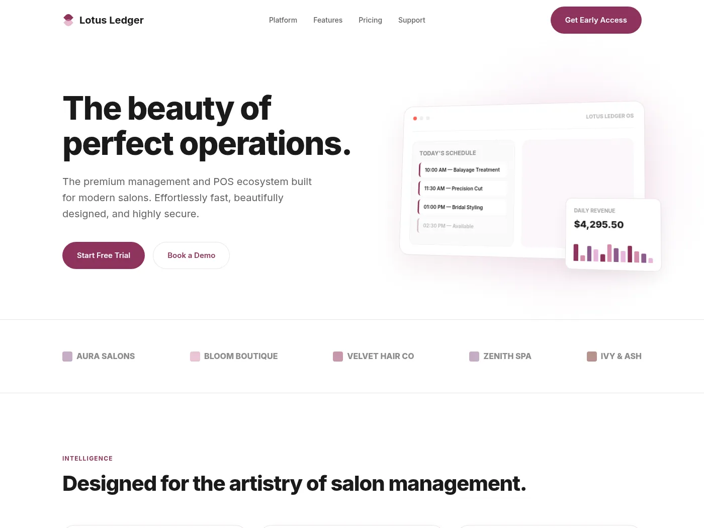 Lotus Ledger Website