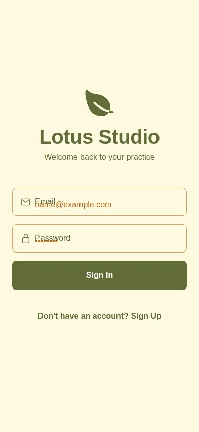 Lotus Studio Mobile App
