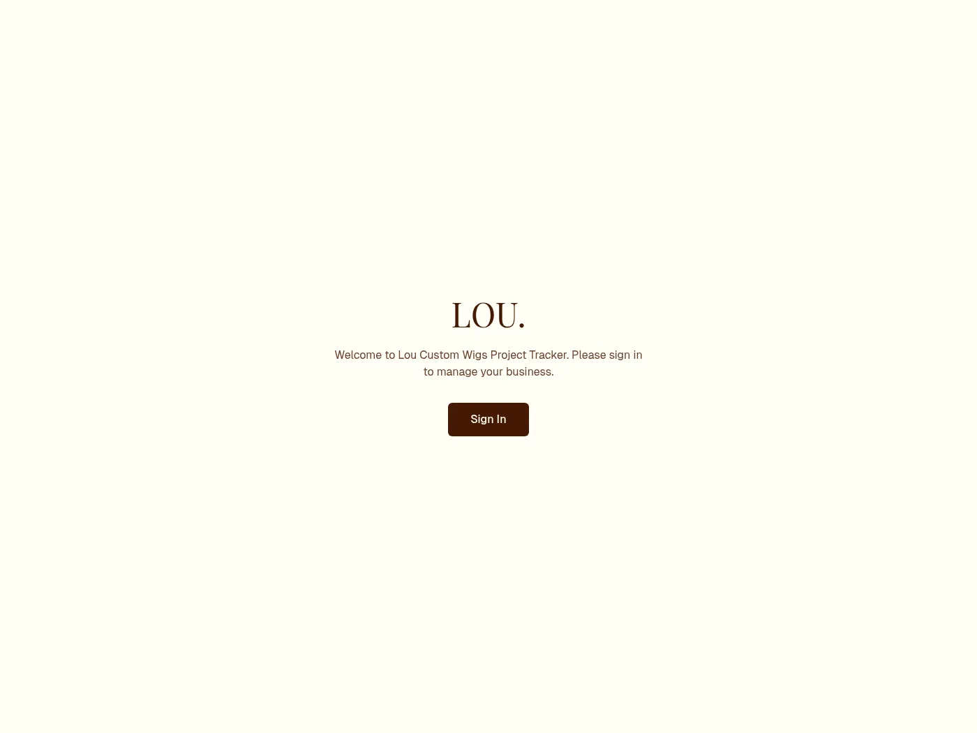 Lou Wigs Project Tracker
