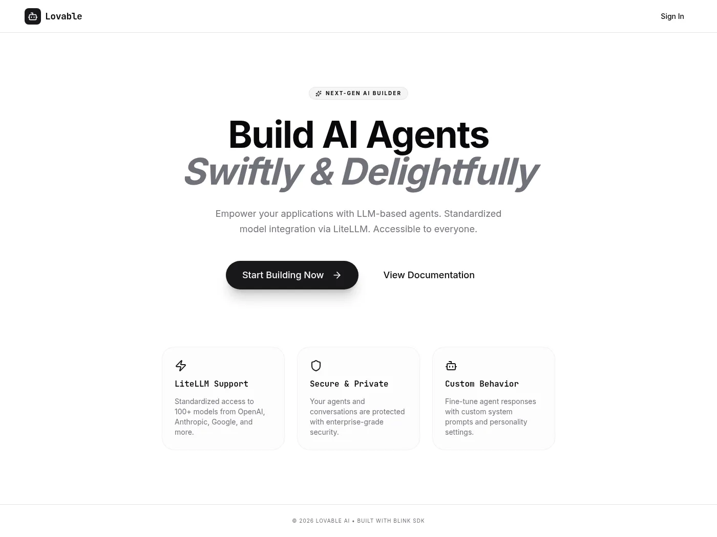 Lovable AI Agent Builder