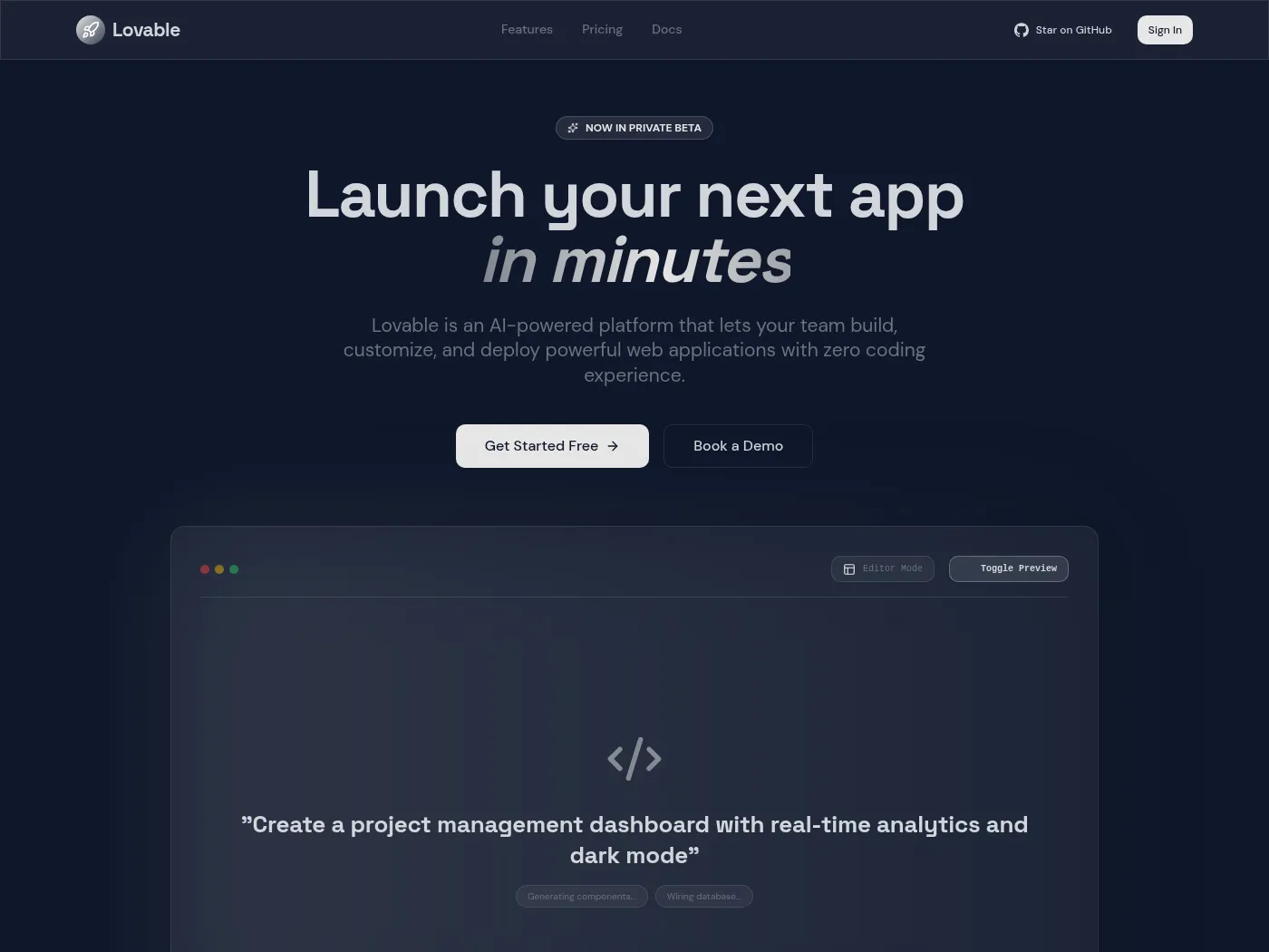 Lovable AI Platform