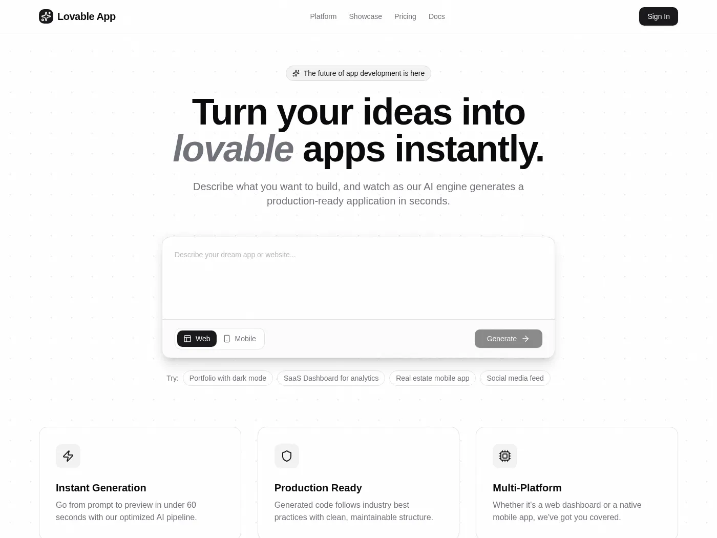Lovable App Generator