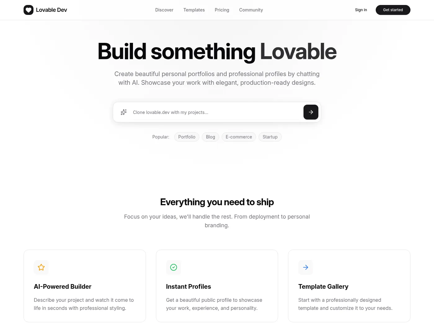 Lovable Dev Clone