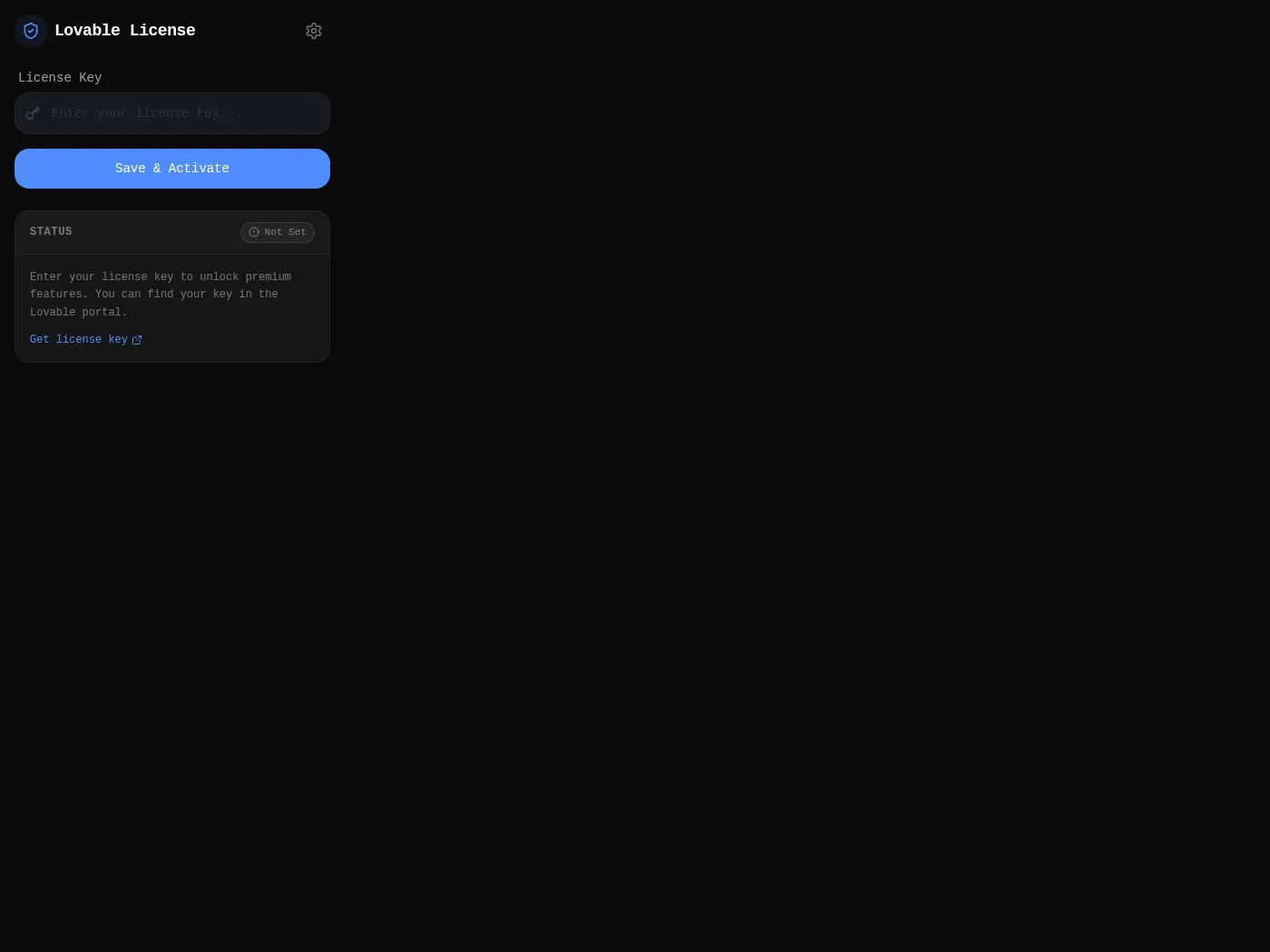 Lovable License Extension