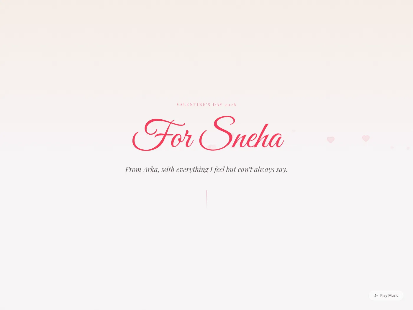 Arka's Love Letter Site