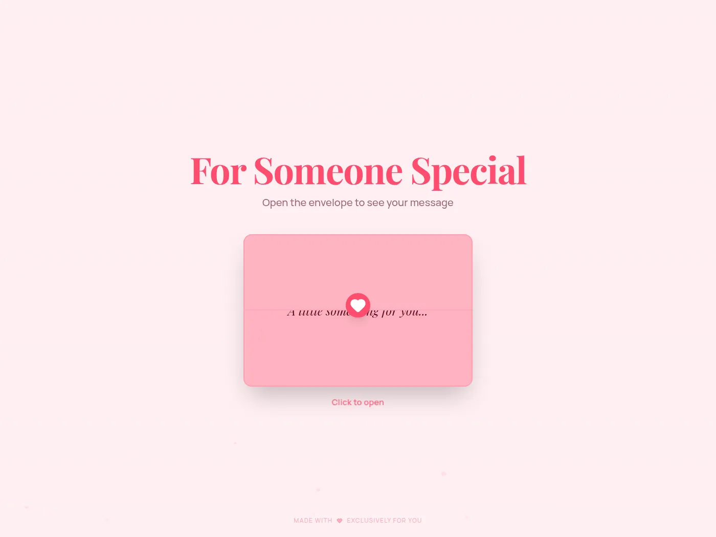 Love Note Page