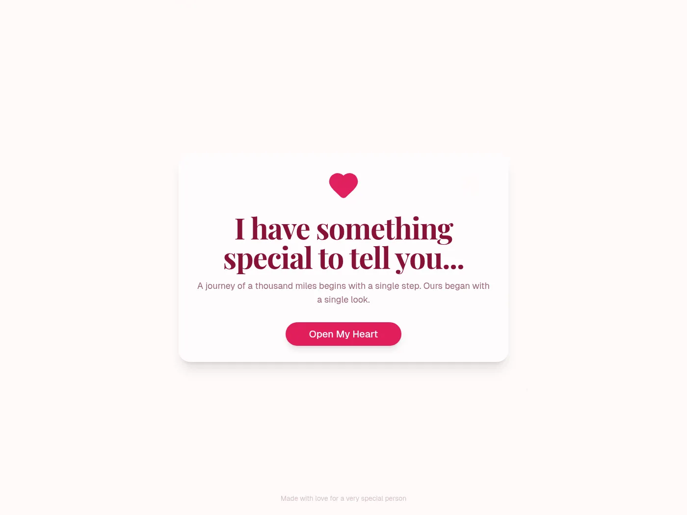 Romantic Proposal Page