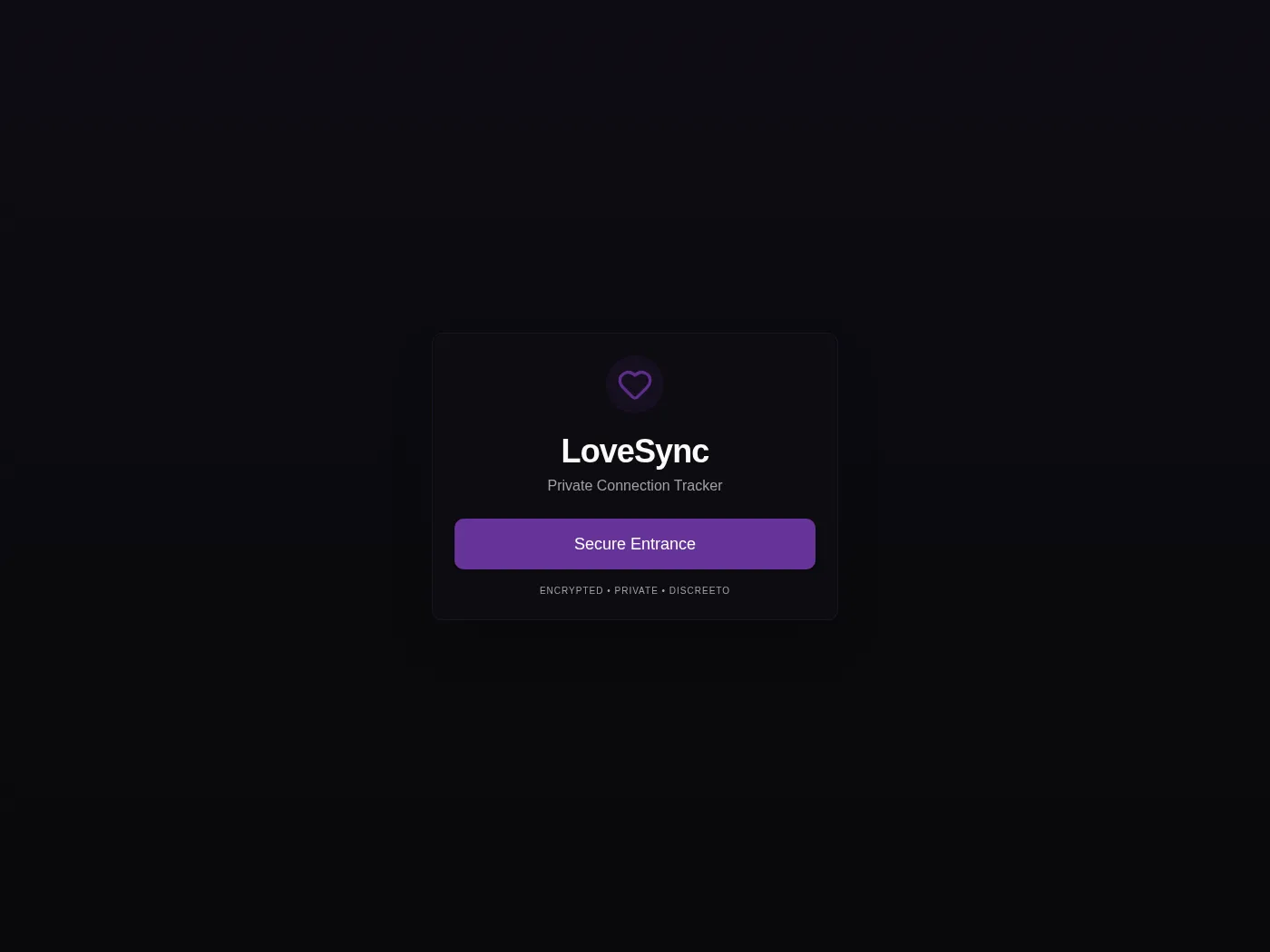 LoveSync Intimacy Tracker