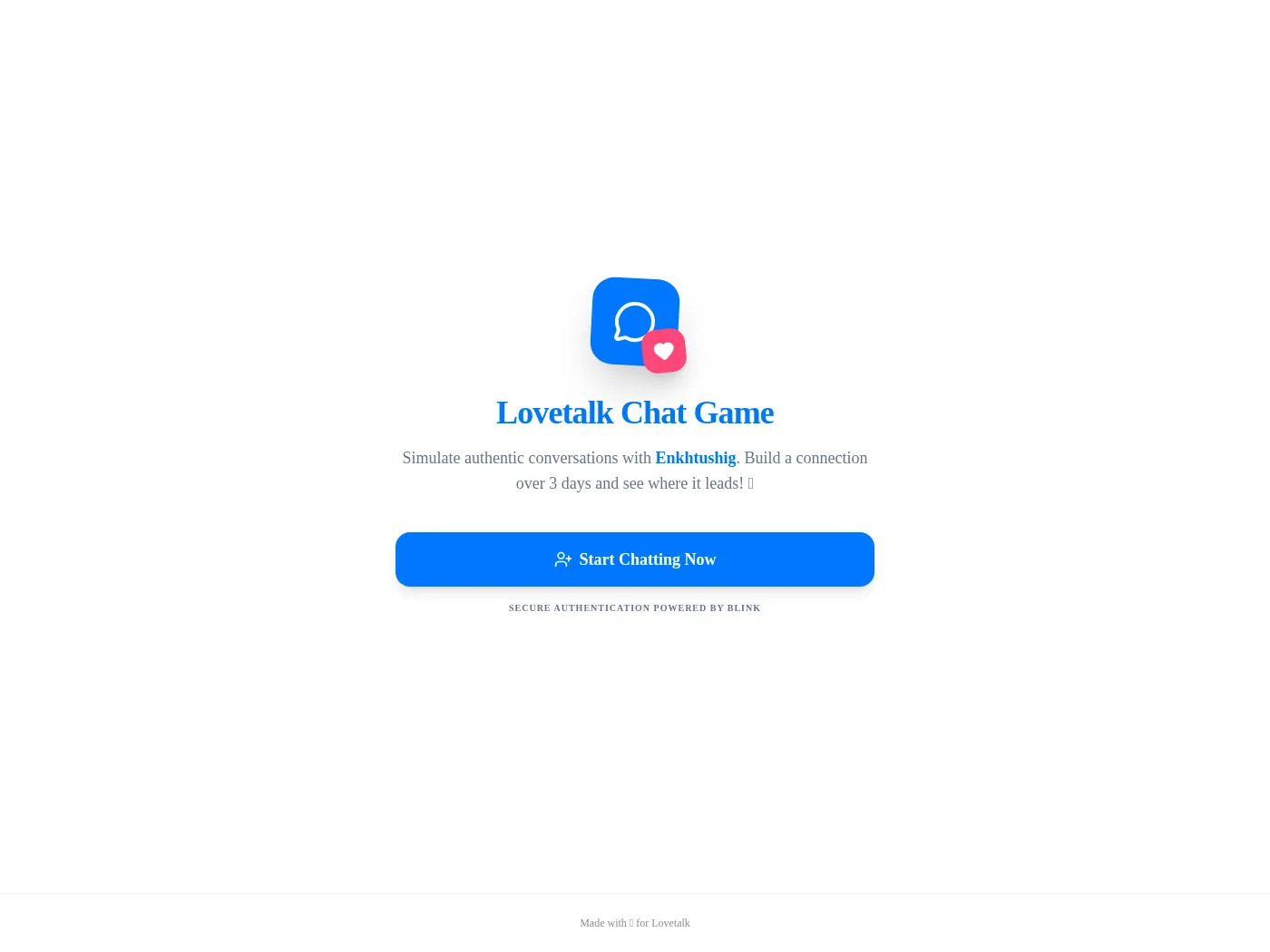 Lovetalk Chat Game