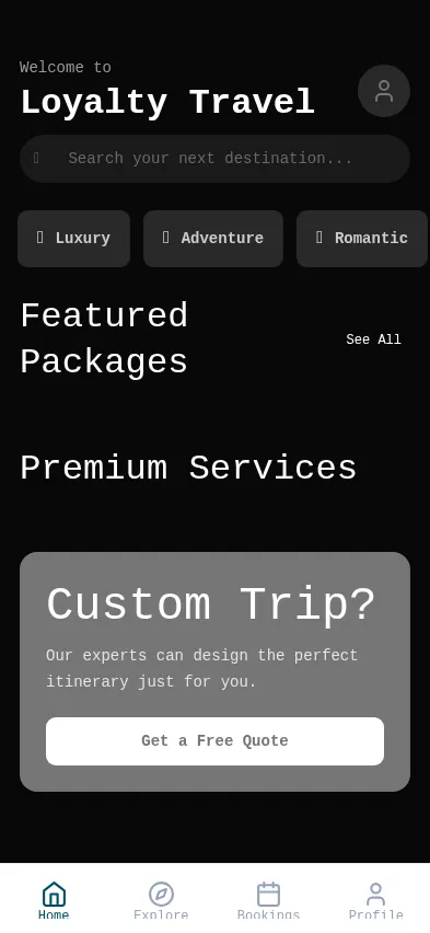 Loyalty Travel Site