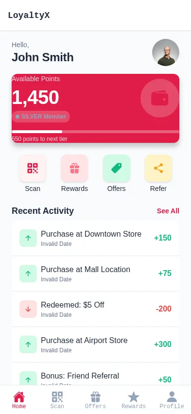 LoyaltyX Rewards App