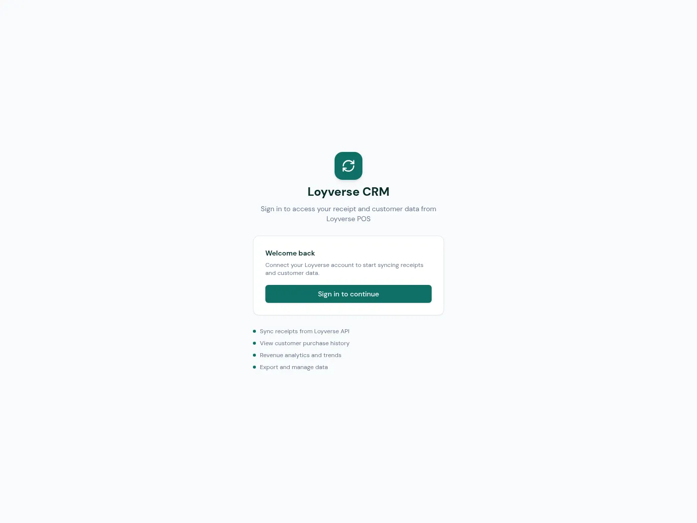 Loyverse Receipt CRM
