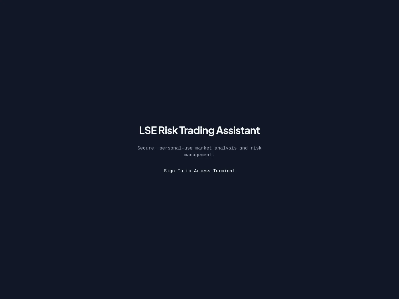 LSE Risk Trading Assistant