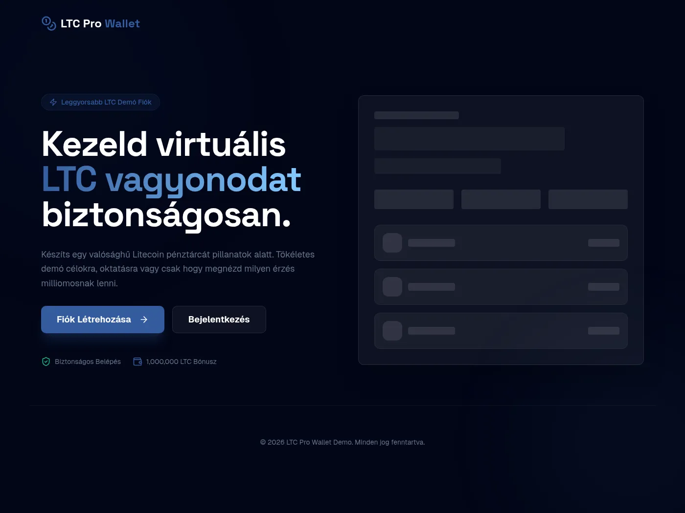 Fake Crypto LTC Demo