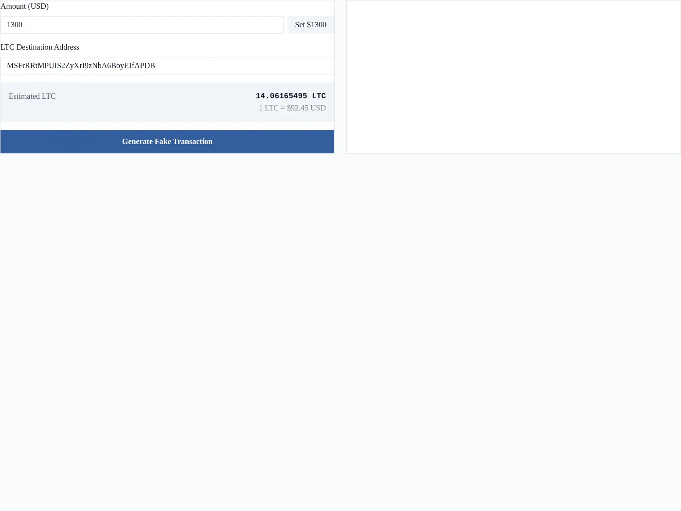 LTC Transaction Simulator