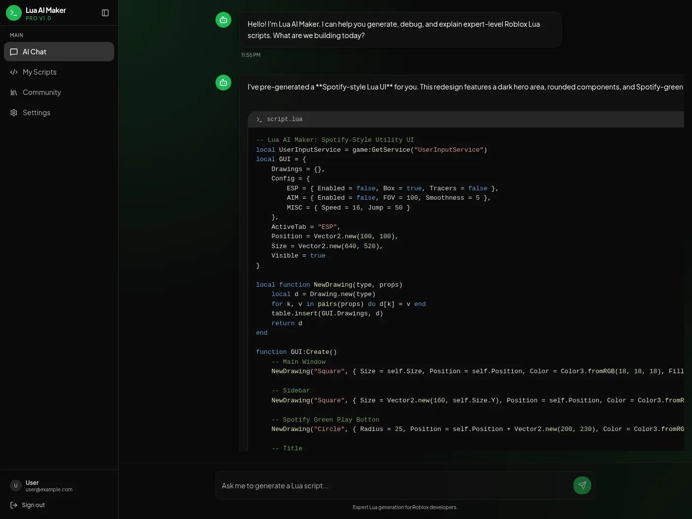 Lua AI Maker