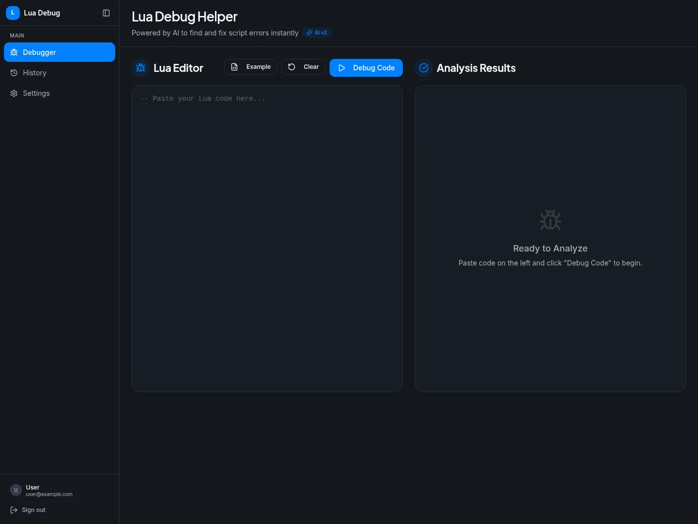 Lua Debug Helper
