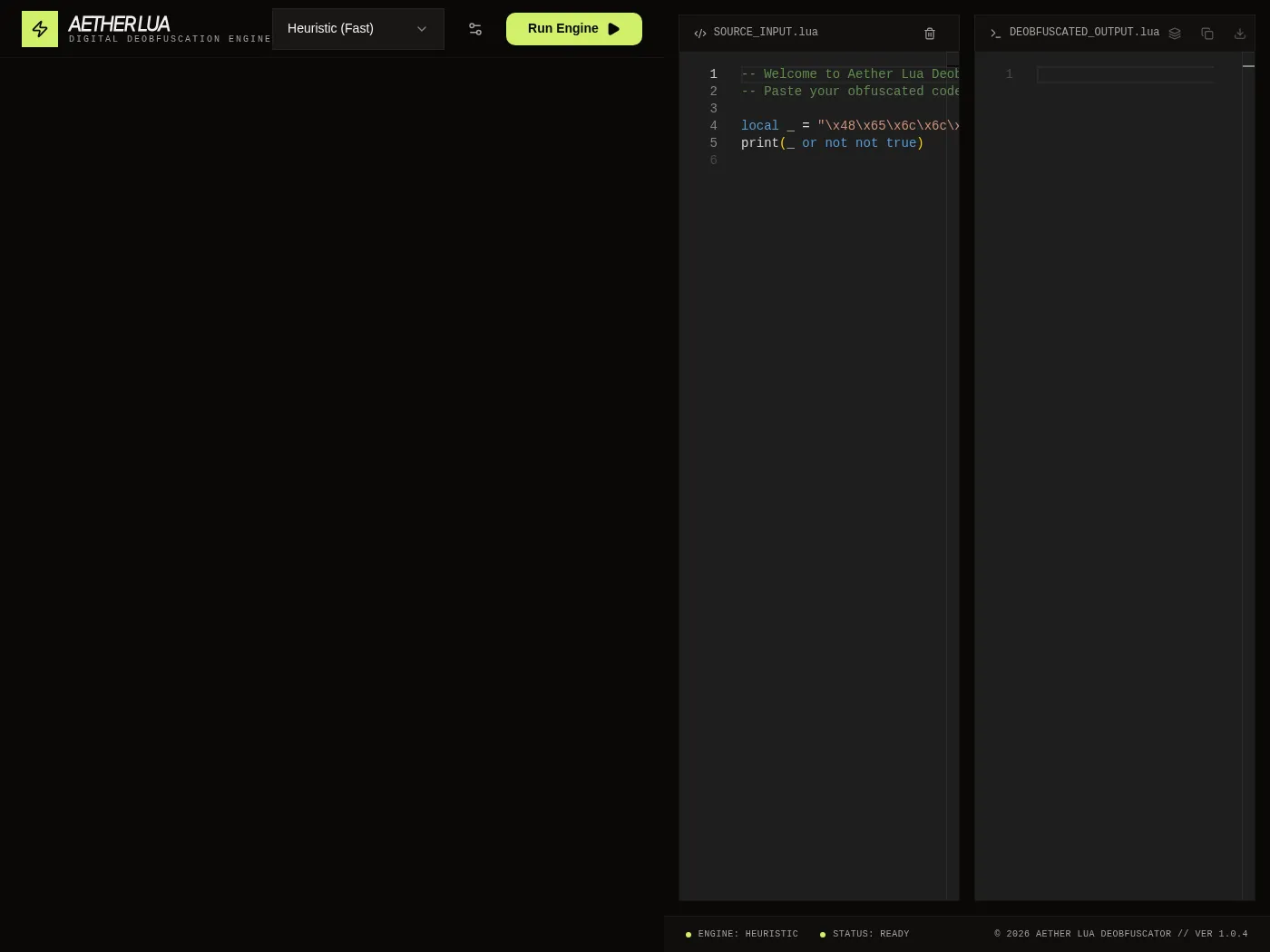 Lua Deobfuscator Web