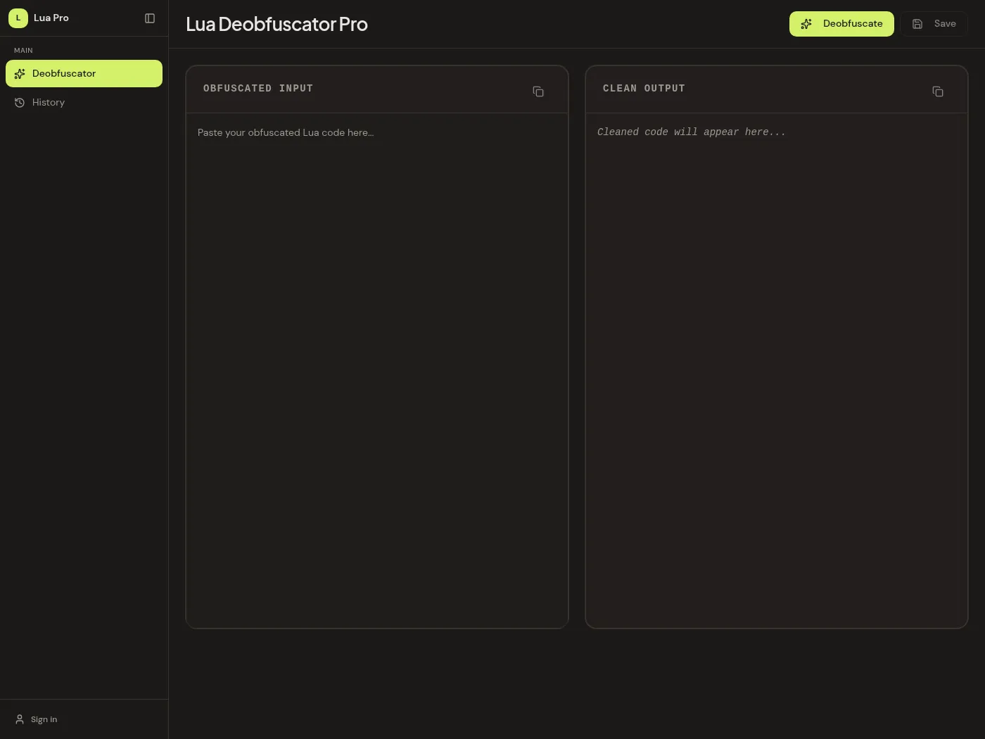 Lua Deobfuscator Pro