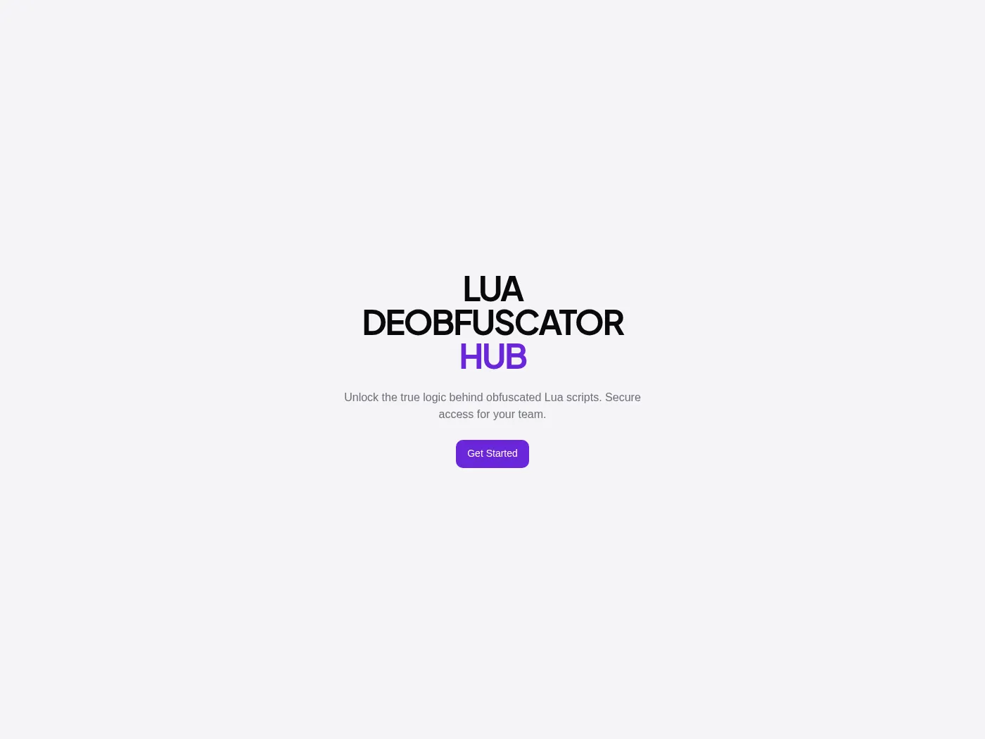 Lua Deobfuscator Hub