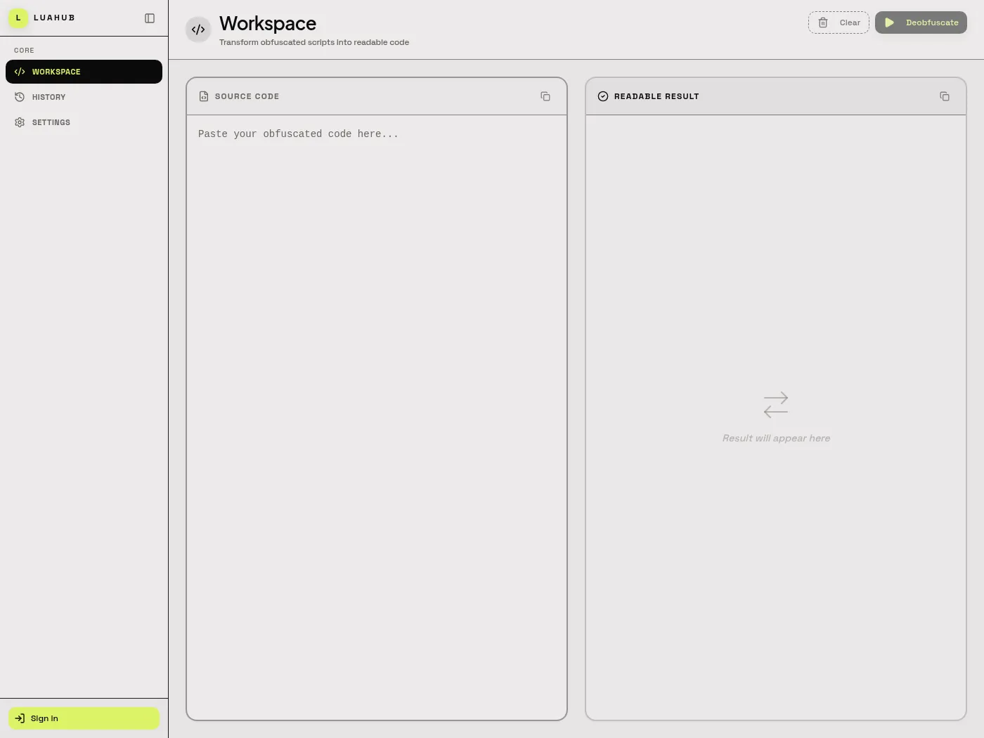 Lua Deobfuscator Hub