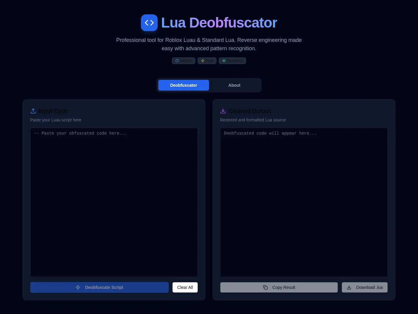Lua Deobfuscator Tool (Remix)