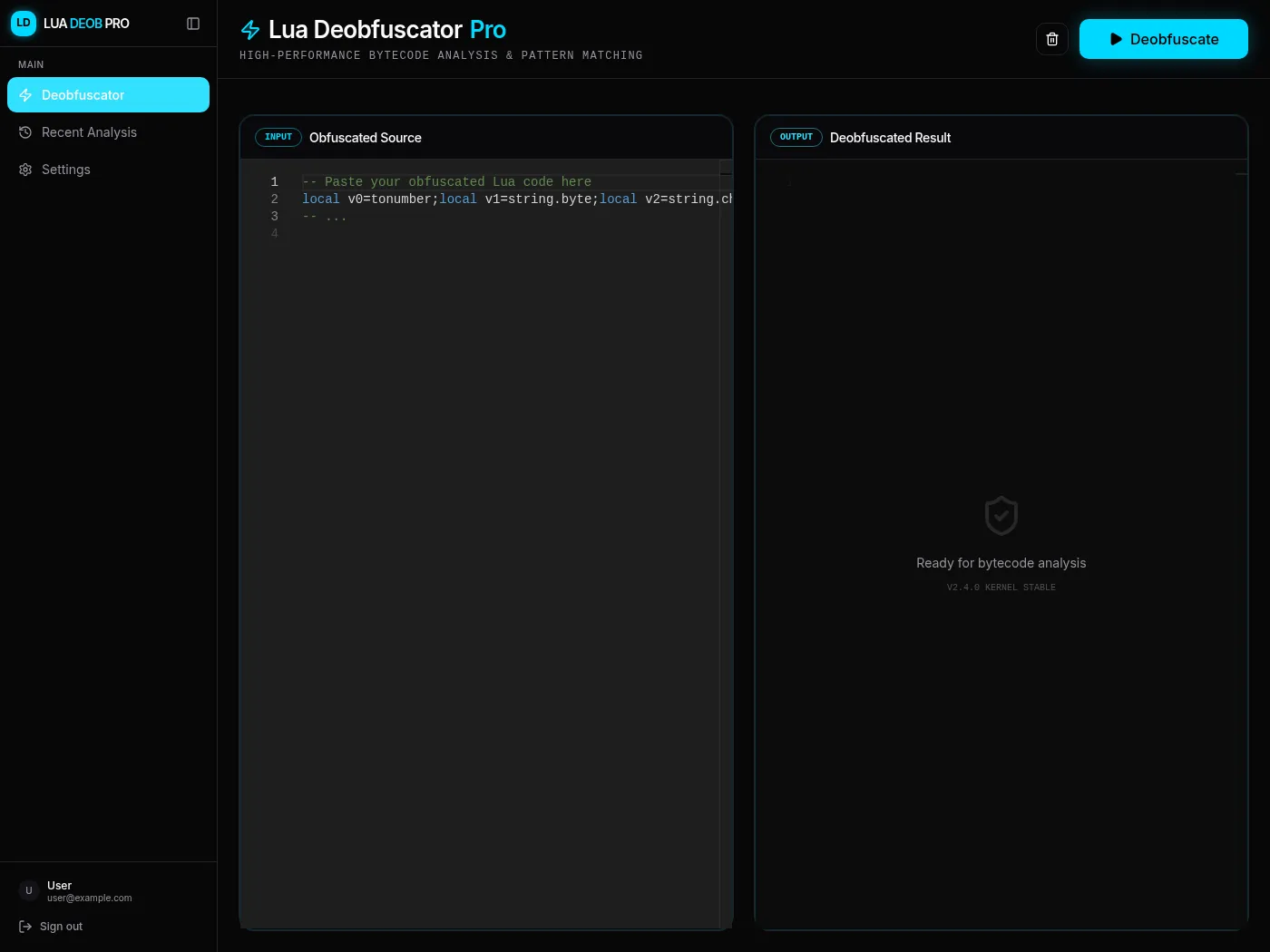 Lua Deobfuscator Pro