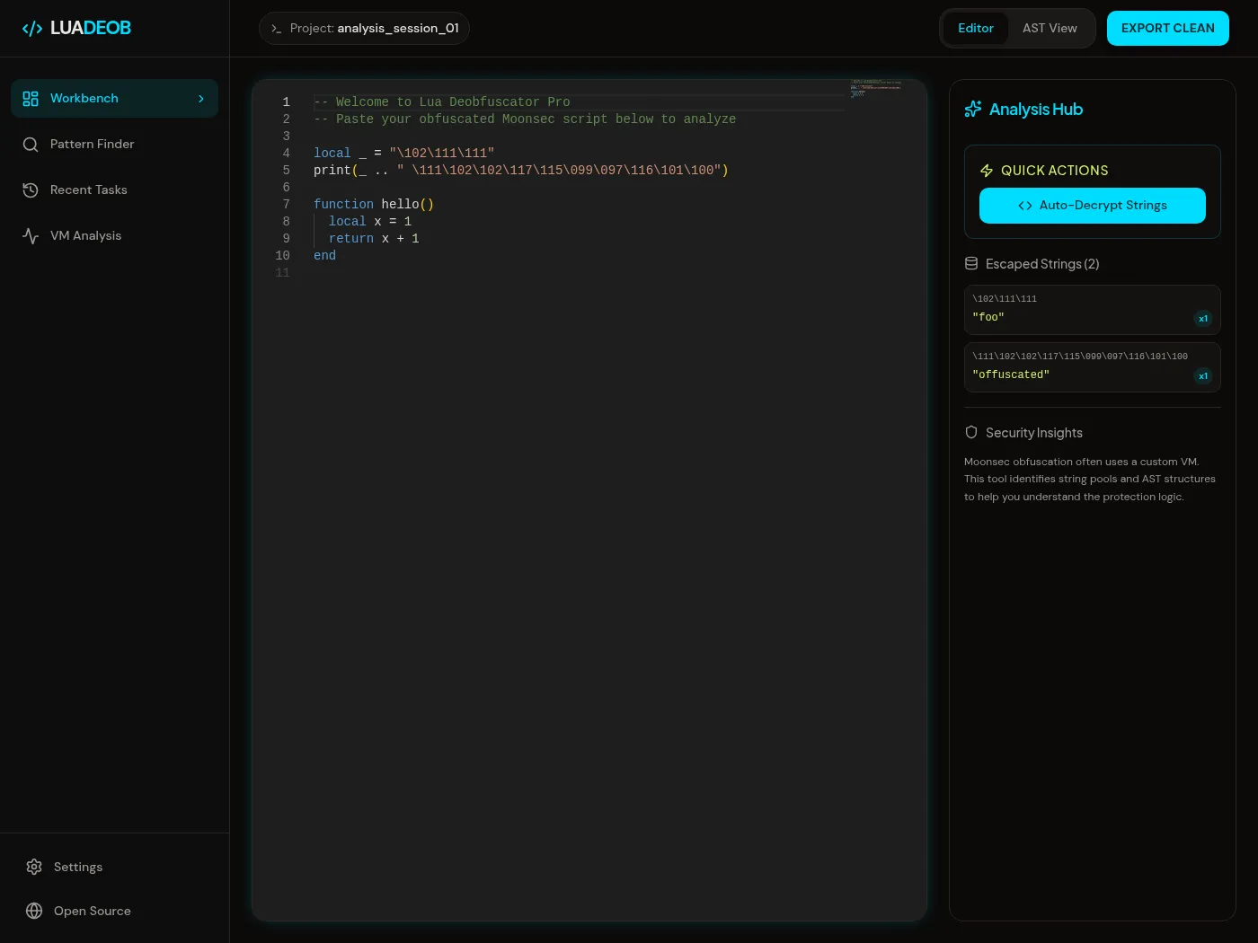 Lua Deobfuscator Pro