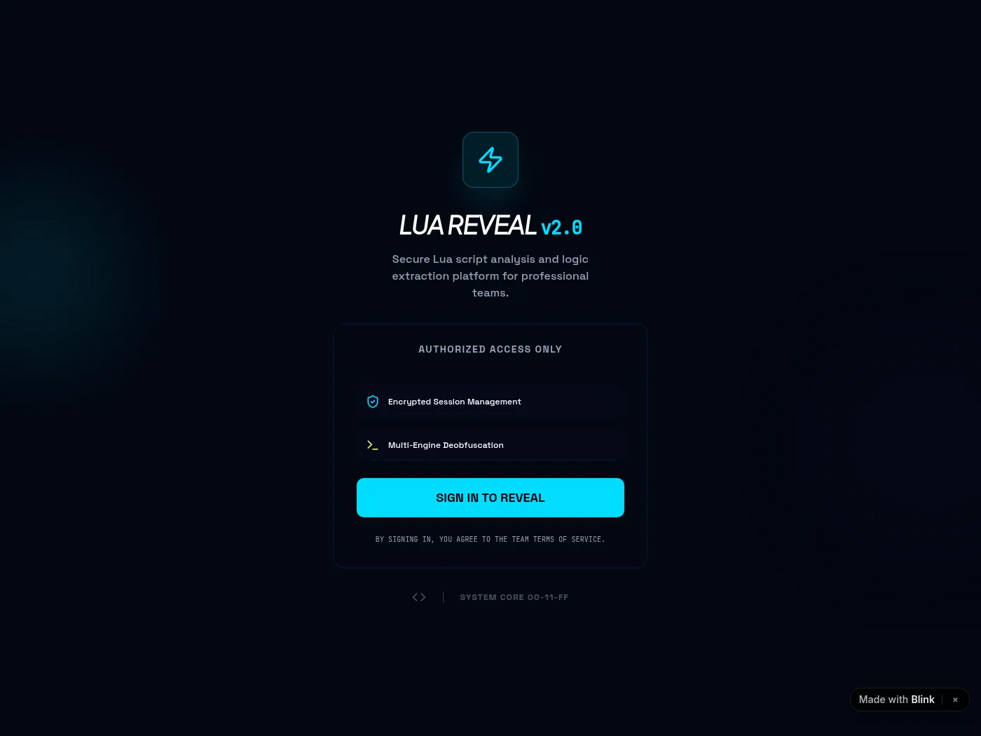 Lua Reveal Web