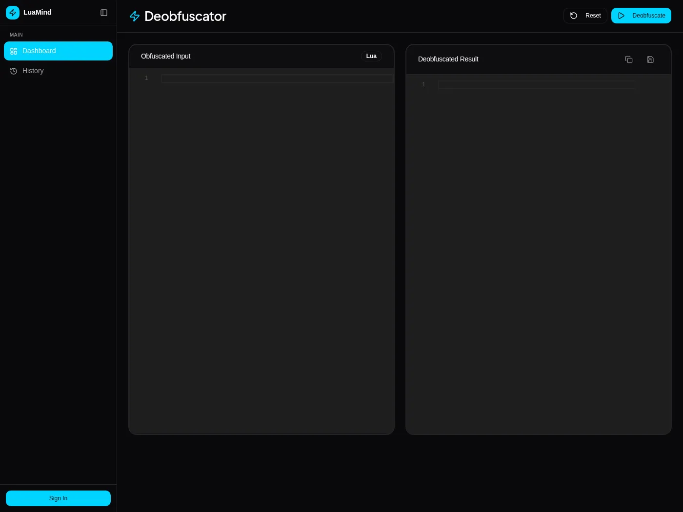 Lua Deobfuscator Web App