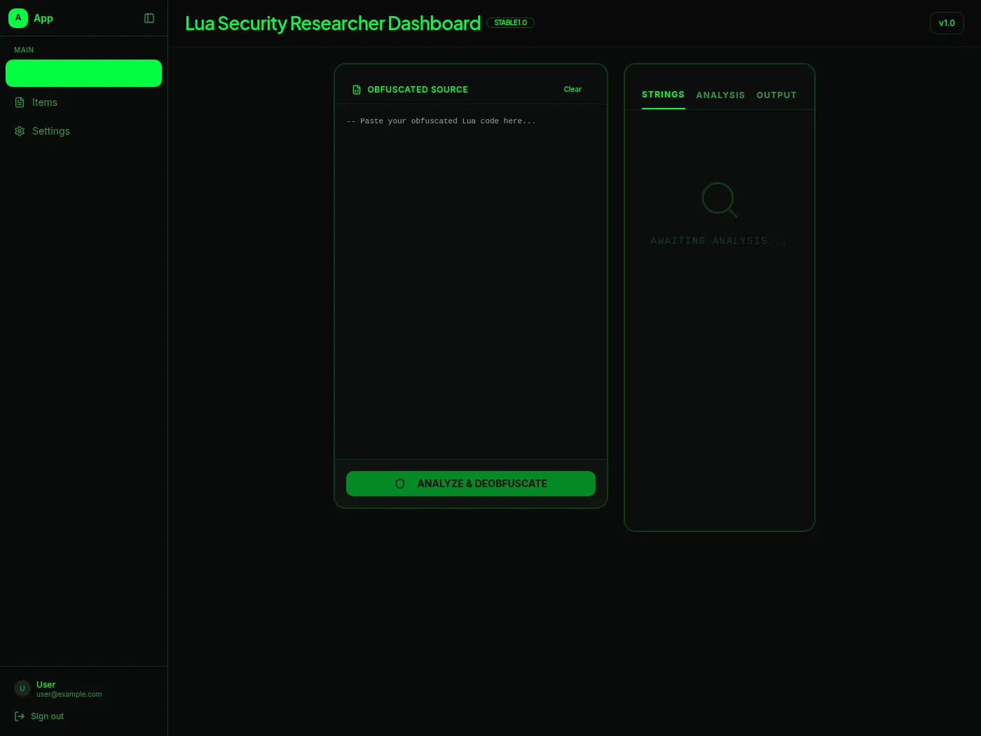 Lua De-Obfuscator Tool