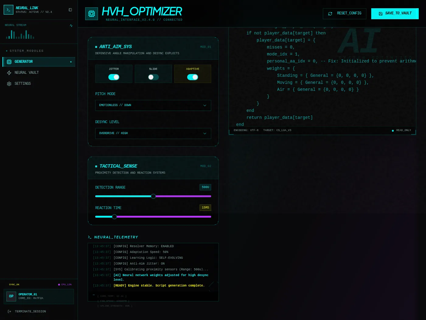 Lua AI HVH Optimizer