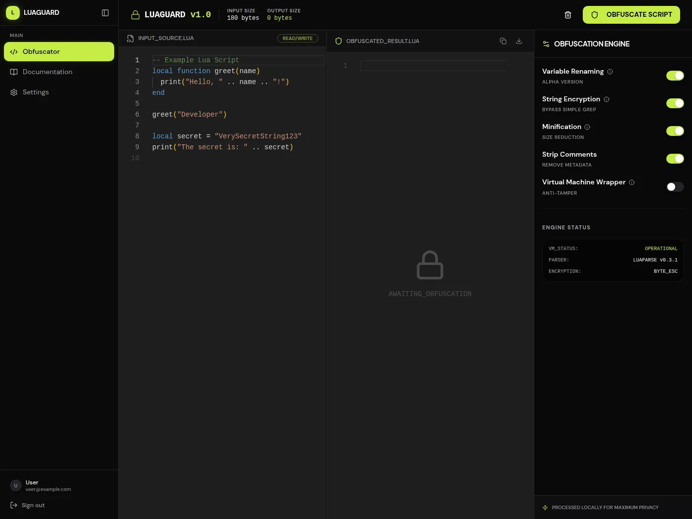 Lua Obfuscator Web Tool
