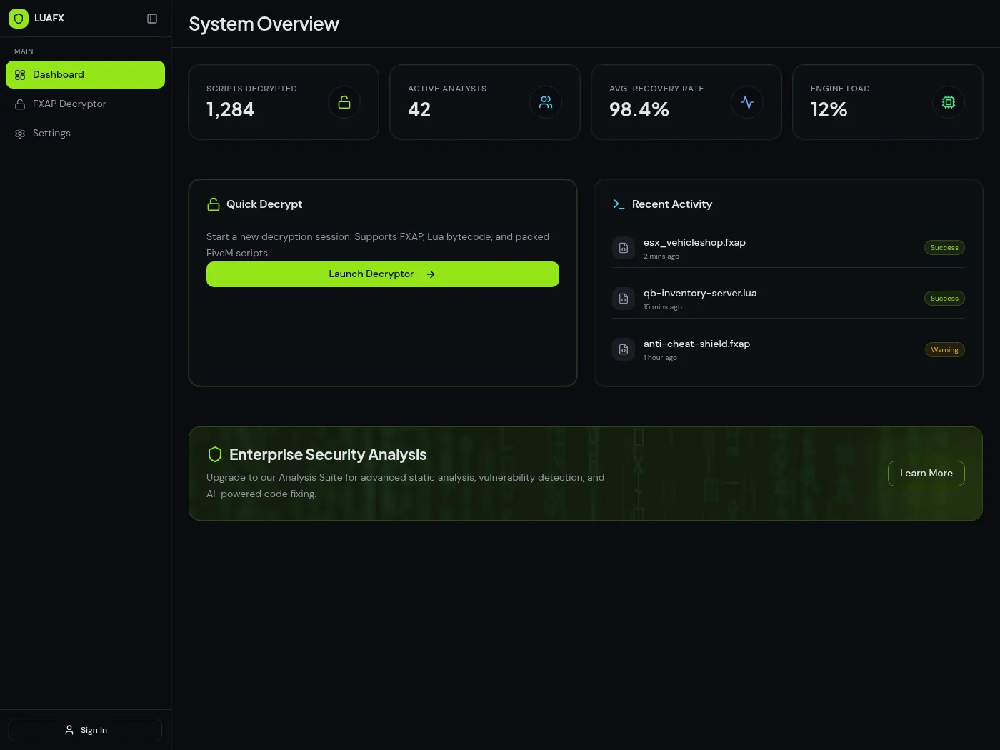 LuaFX Decrypt Toolkit