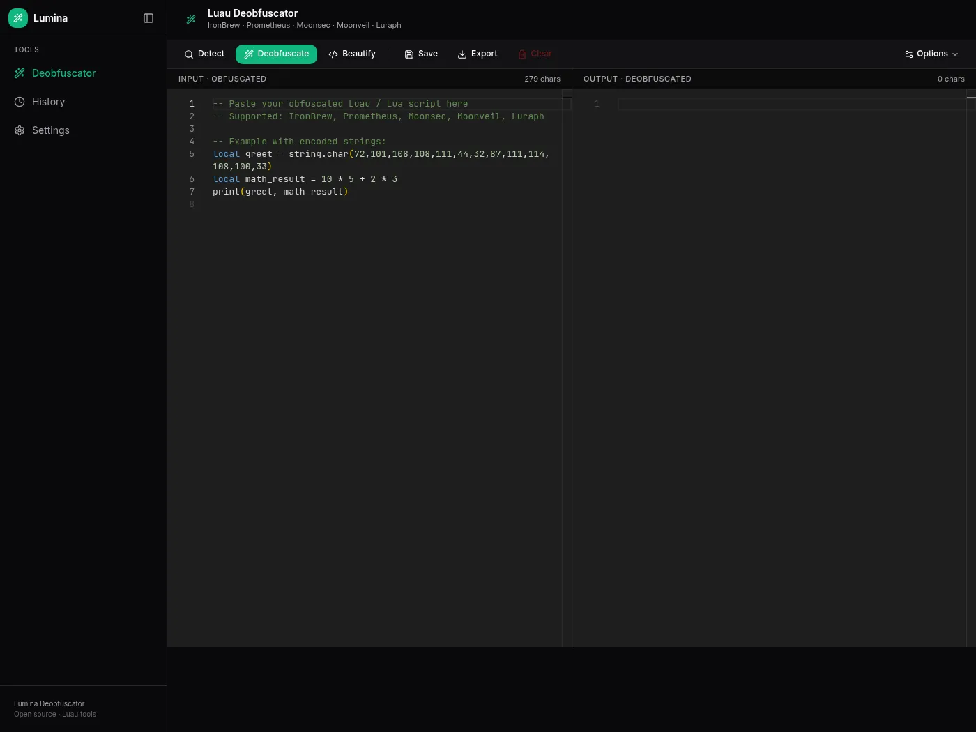 Luau Script Deobfuscator