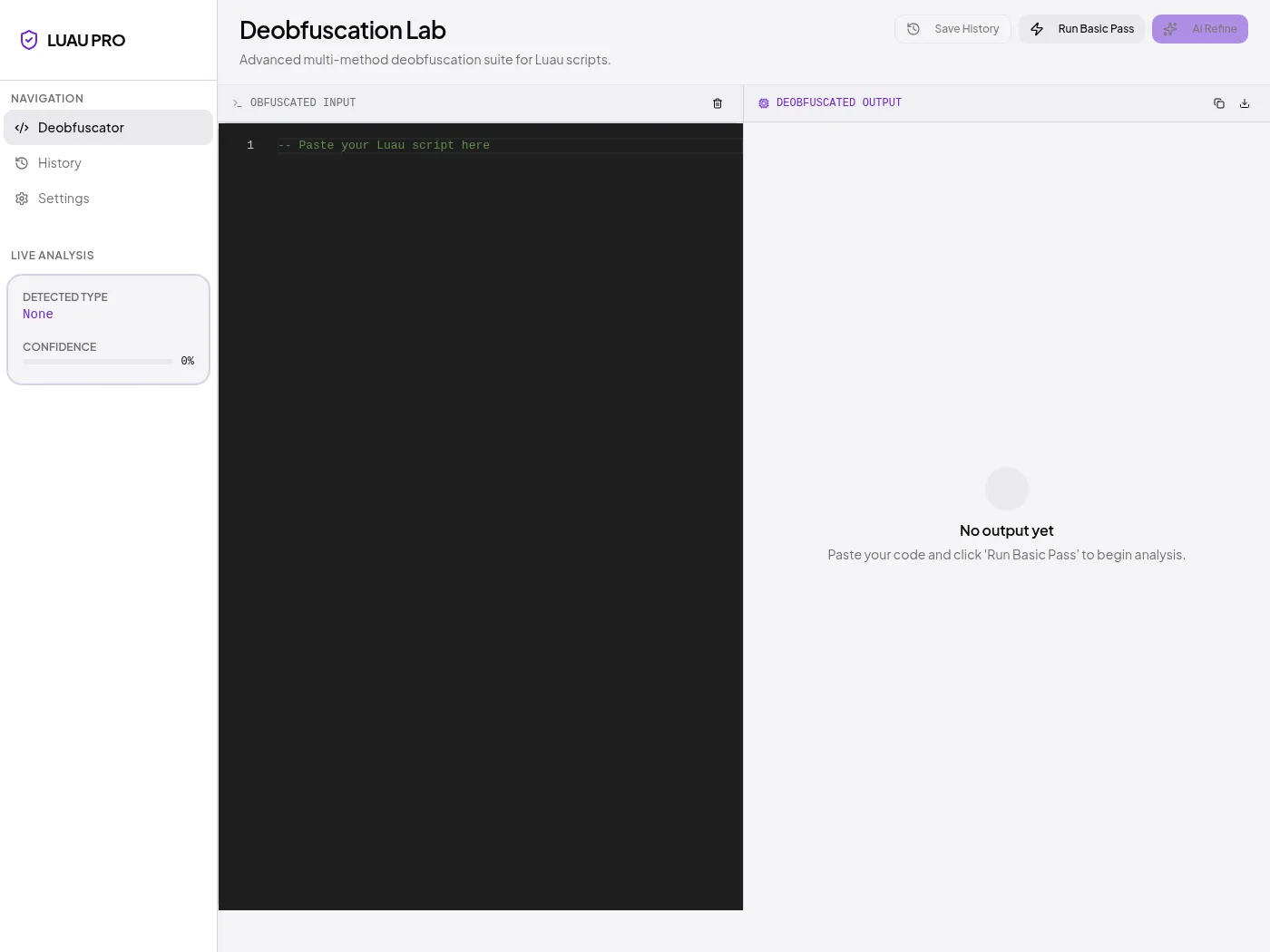 Luau Deobfuscator Pro