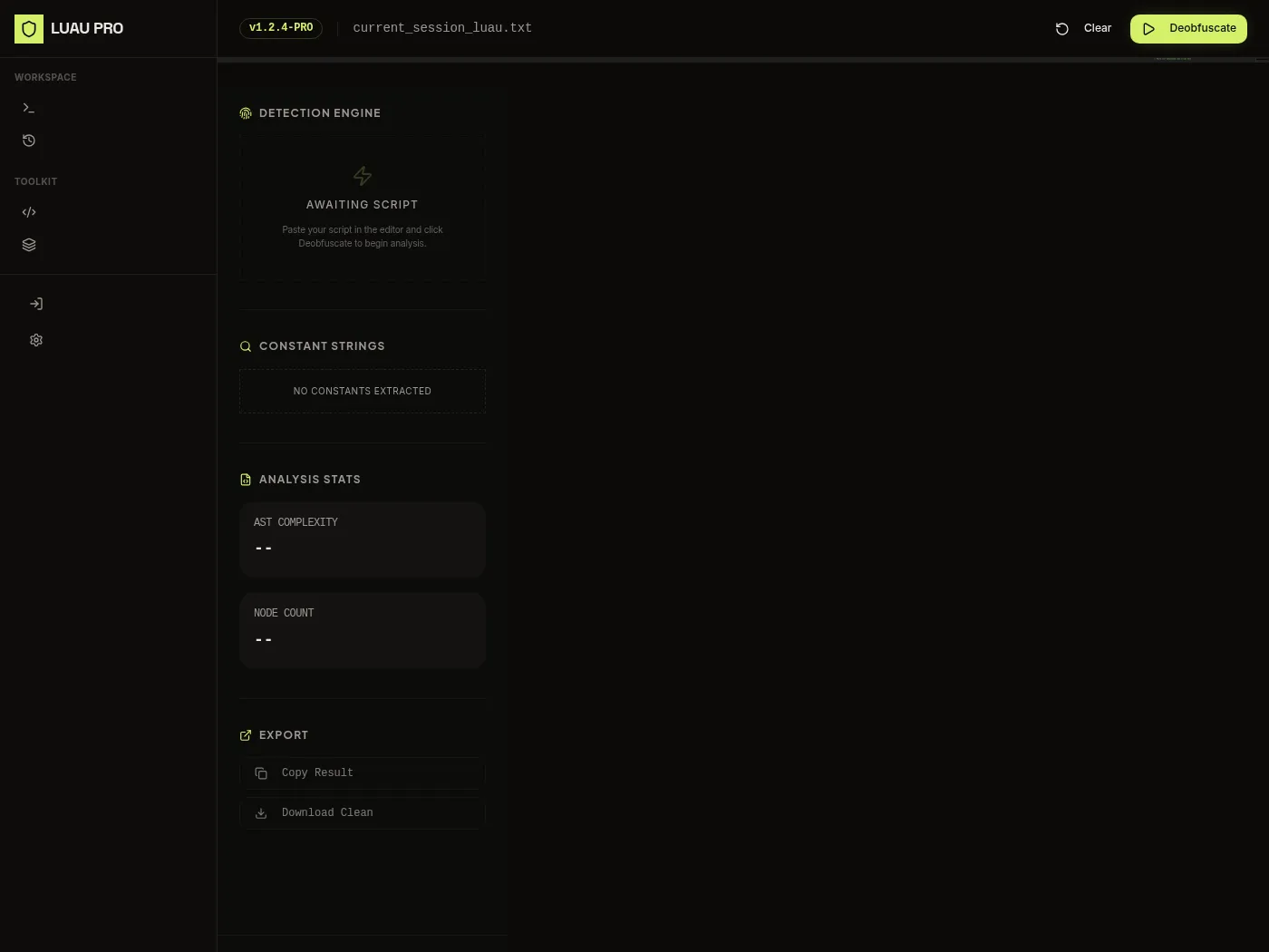 Luau Deobfuscator Pro